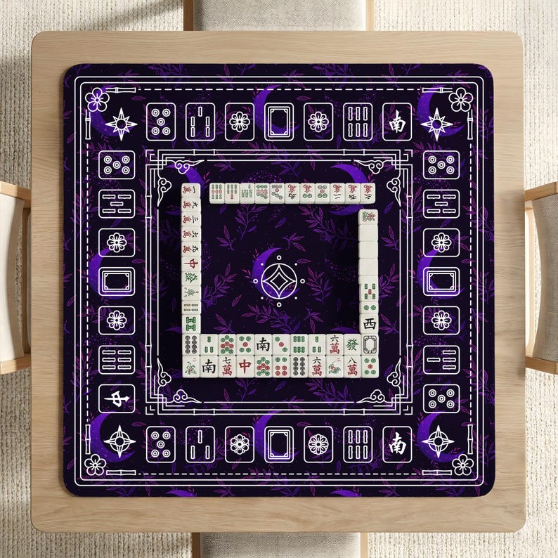 Mahjong Mat, Tabletop Game Pad, Board Game Table Protector, Neoprene ...