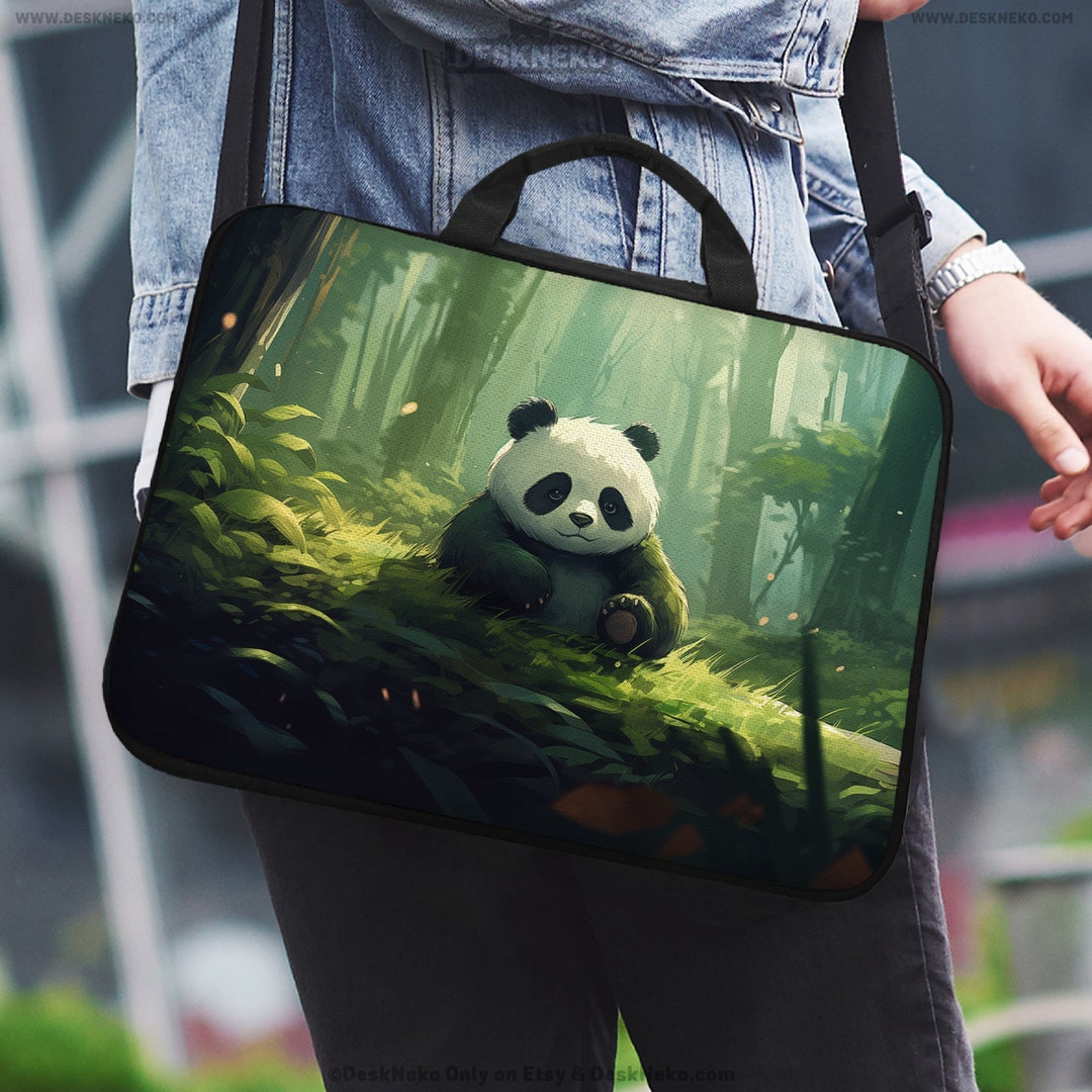 Cute Panda Laptop Sleeve, Computer Bag for Kids, Kawaii Lofi Anime ...