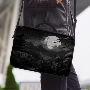 Custom Laptop Bag, Personalized Computer Sleeve With Shoulder Strap ...