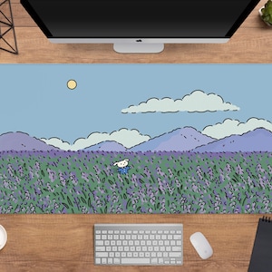 Kawaii Desk Mat Cute, Nature Landscape Mousepad Xxl, Pastel Anime ...