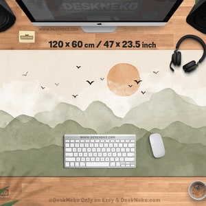 Nature Desk Mat Xl, Minimalist Mousepad Xxl, Large Mouse Pad, Cute Boho ...