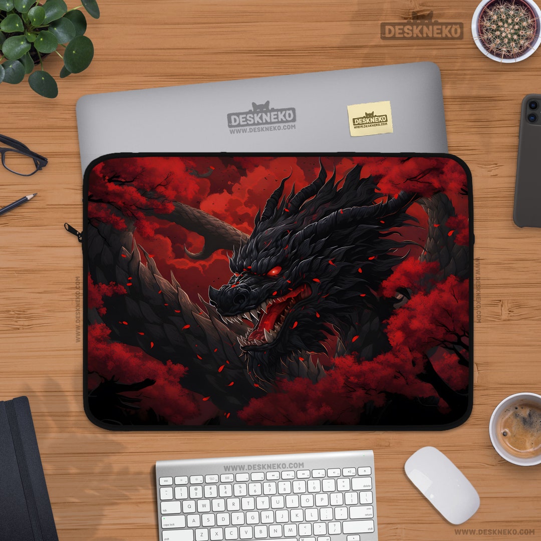 Red Dragon Laptop Sleeve, Japanese Art, Laptop Shoulder Bag, Magic Mtg ...