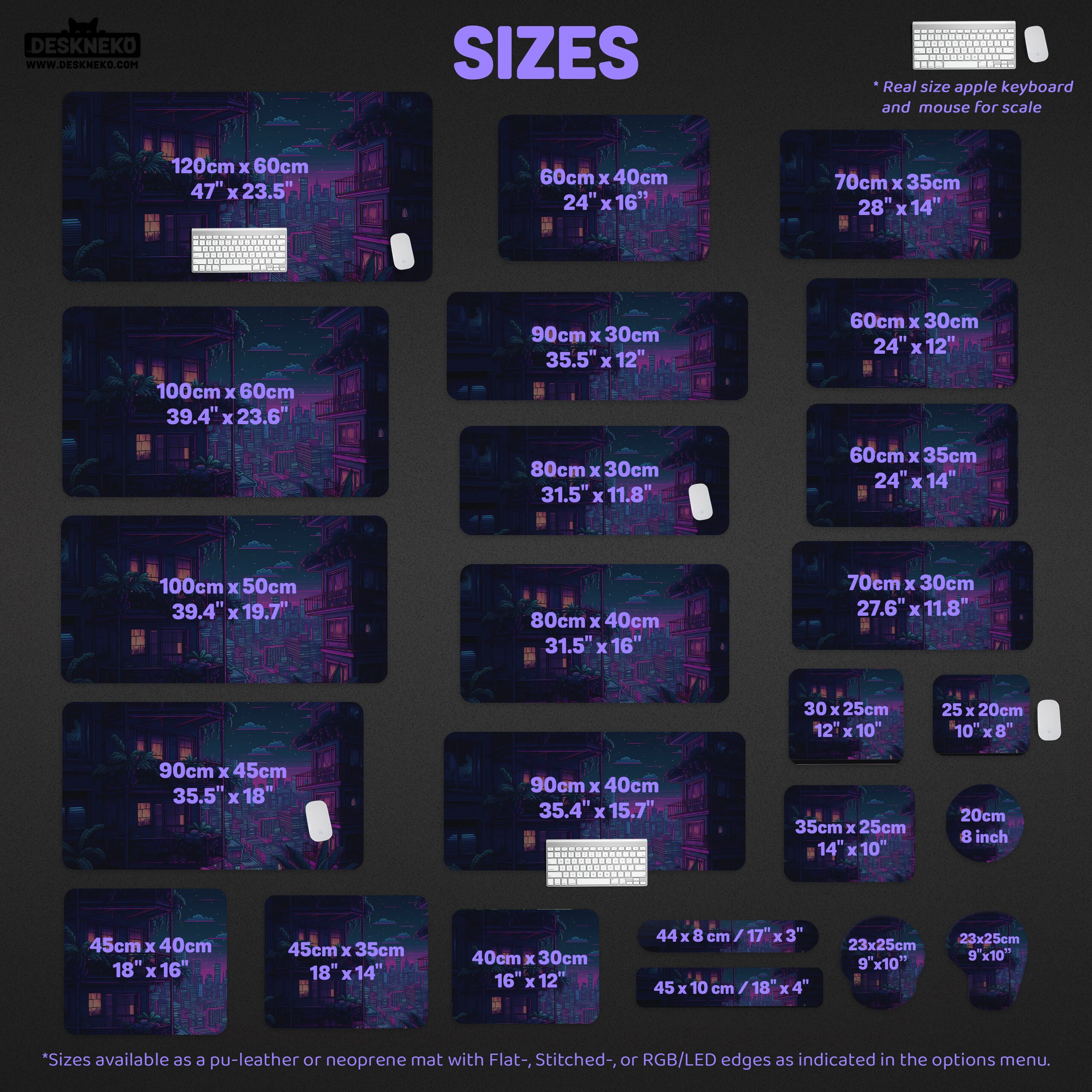 RGB Desk Mat Xl, Gaming Mouse Pad Led, Large PC Desk Mat Xxl, Vaporwave ...