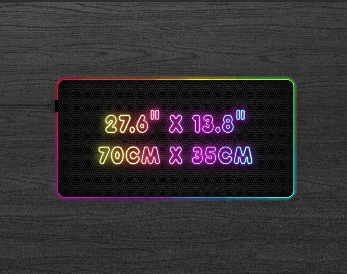 Custom LED Desk Mat, XL RGB Gaming Mousepad With Adjustable Lights ...