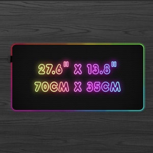 Custom LED Desk Mat, XL RGB Gaming Mousepad With Adjustable Lights ...
