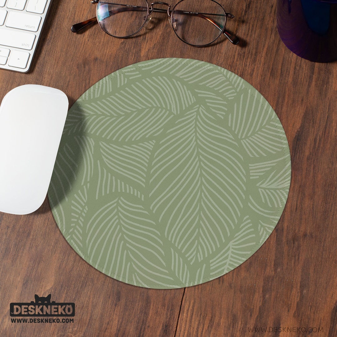 Sage Green Mouse Pad, Minimalistic Mousepad, Light Olive Ergonomic ...