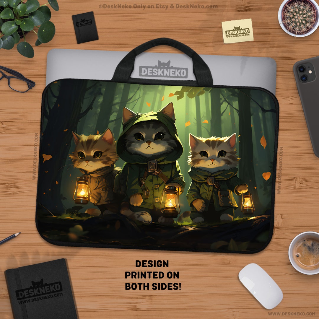 Forest Cats Laptop Sleeve, Anime Computer Bag, Cute Cottagecore, Witchy ...