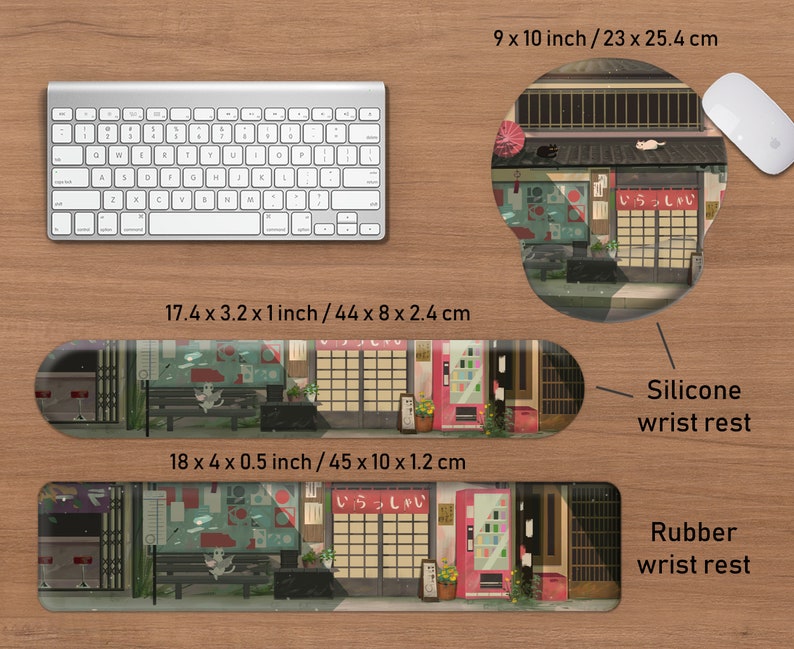 Cat Cafe Desk Mat Lo Fi Anime Mousepad Aesthetic Kawaii - Etsy