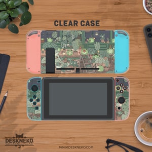 Cute Case for Nintendo Switch, Green Cottagecore Kawaii Frogs, Hard ...