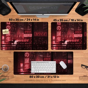 Red Gaming Desk Mat, Large Mouse Pad, Neon Rgb Mousepad Led, XXL ...