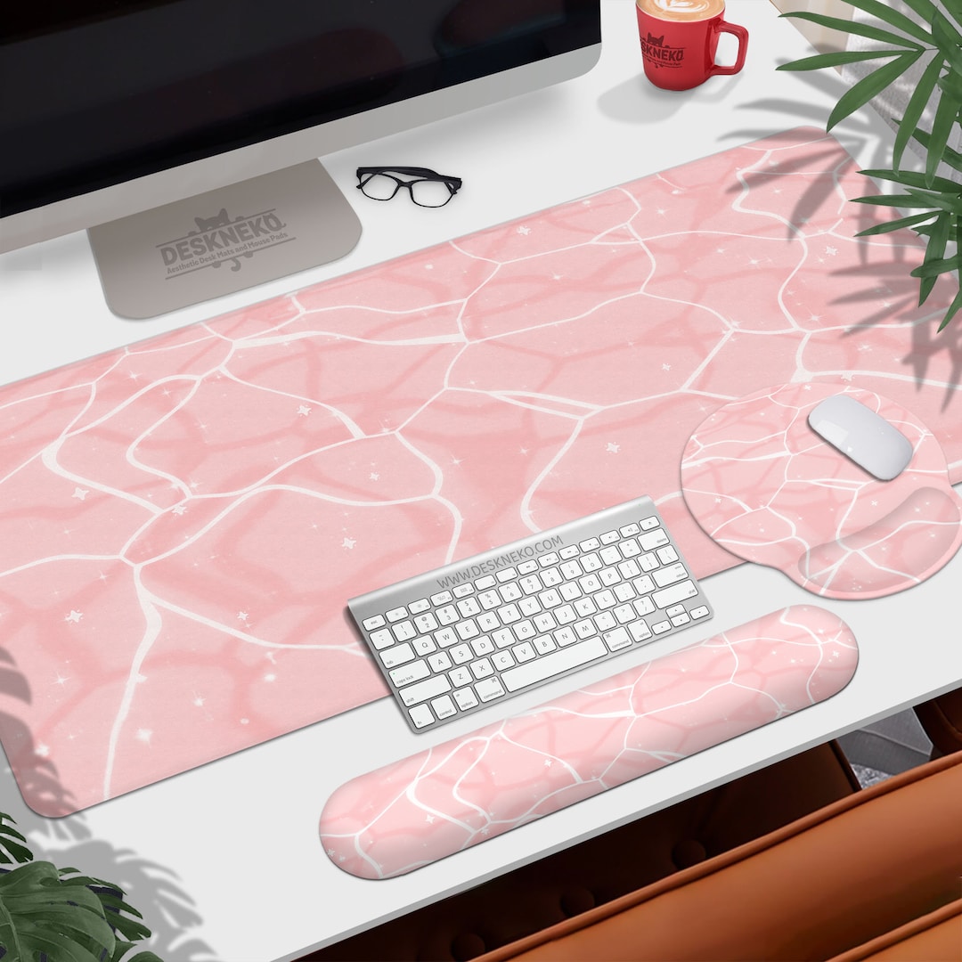 Pink Desk Mat: Large Mouse Pad, Cute Mouse Pad, Xxl Extended Deskmat ...