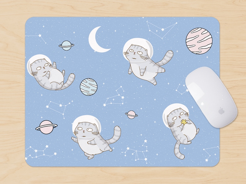 Cute Space Cats Desk Mat Xl, Kawaii Mousepad Xxl, Large Gaming Mouse ...