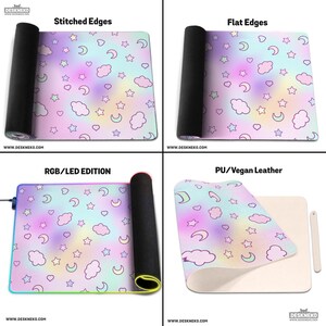 Kawaii Desk Mat Pastel Pink, Cute Mouse Pad, Kawai Aesthetic Space ...