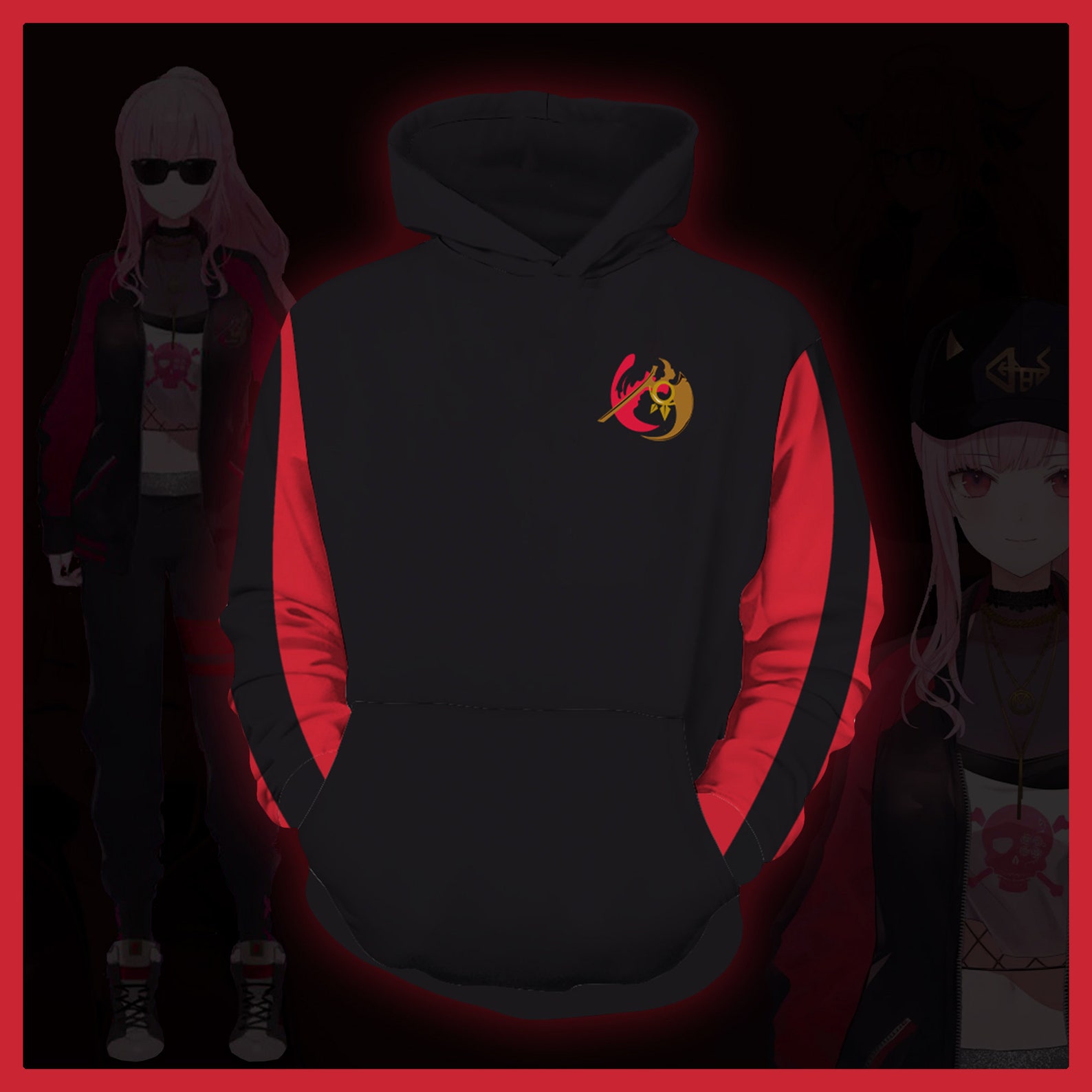 Mori Calliope Hoodie Hololive Holomyth English Vtuber | Etsy