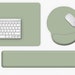 Sage Green Desk Mat Mousepad, Minimalistic Boho Neutral Pastel, Big ...