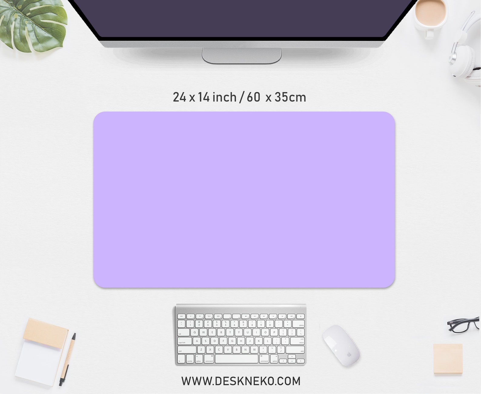 Custom Color Mousepad Violet, Pastel Purple Desk Mat, Xl Gaming Deskmat ...