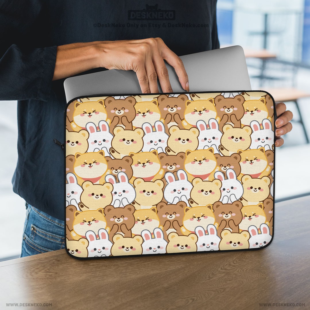 Kawaii Dogs Laptop Sleeve, Computer Case Bag, Cute Shiba Corgi, Kawaii ...