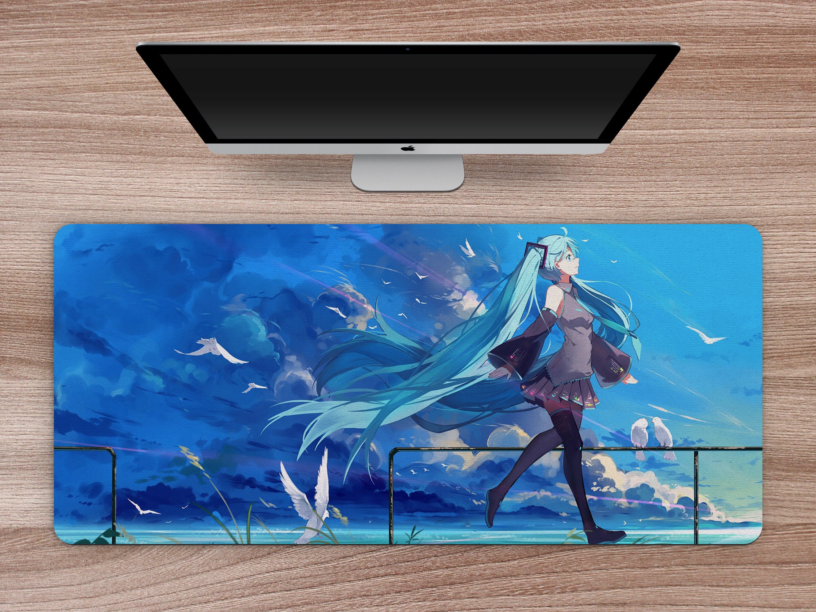 Hatsune Miku Mousepad | XL Rectangular Gaming Mousemat | Extra Large ...
