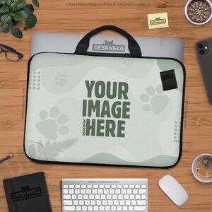 Silver Moon Laptop Sleeve, Black White Computer Bag, Witchy Celestial ...