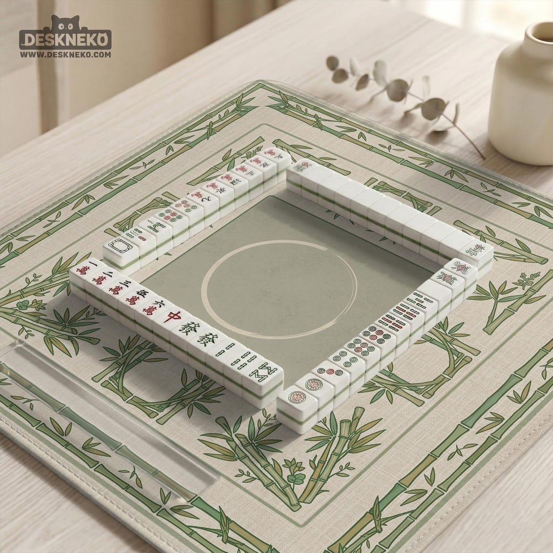 Mahjong Mat, Bamboo Mahjong Mat, Zen Mahjong Play Mat, Sage Green ...
