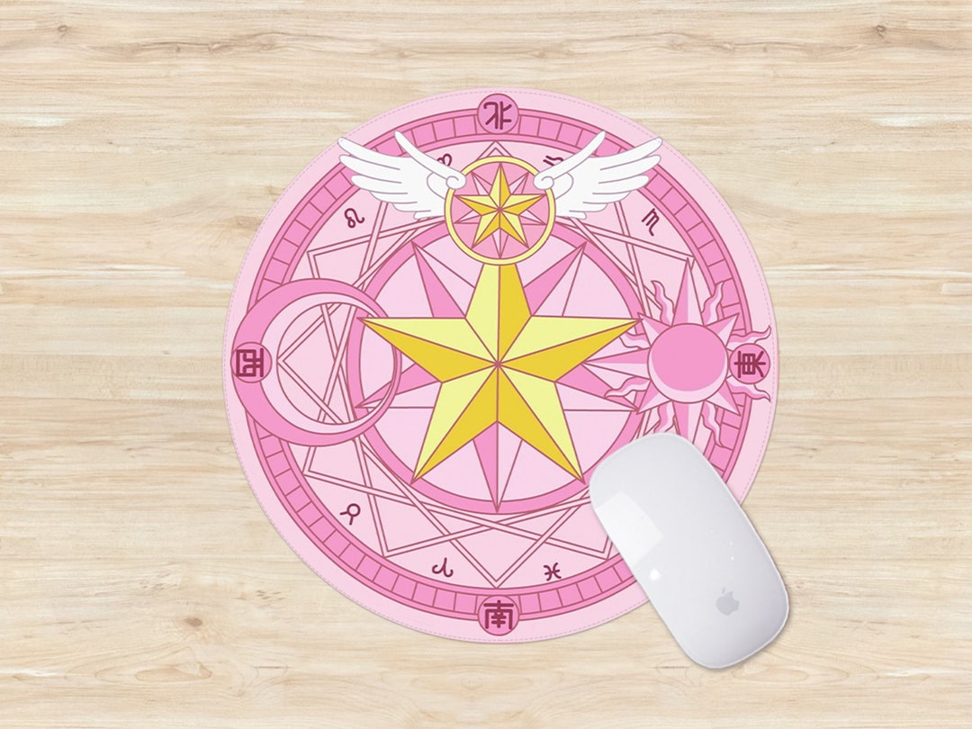 Cardcaptor Mousepad Circle, Cute Magical Girl Mouse Pad, Kawaii Pastel ...