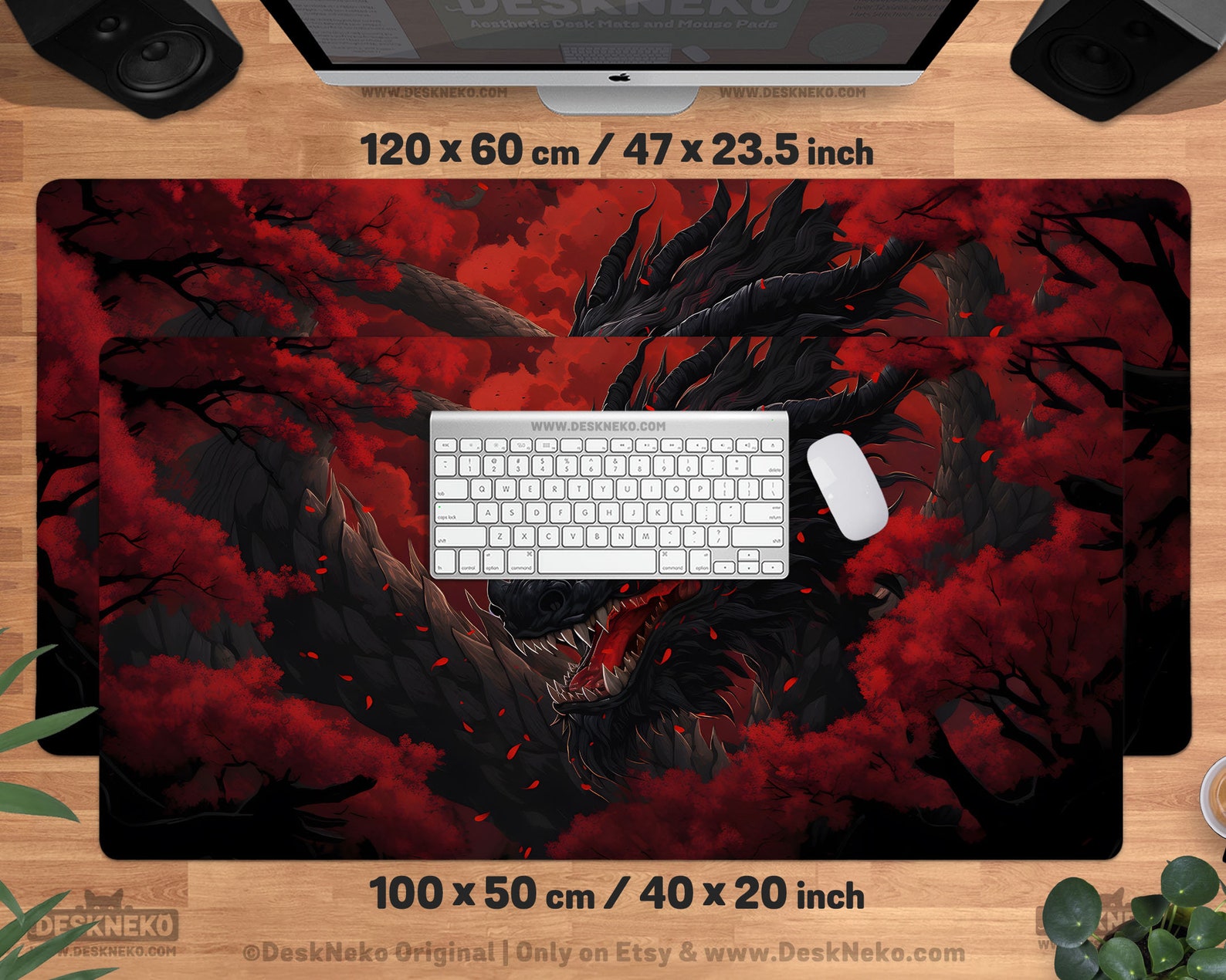 Gaming Mouse Pad Led, Red Dragon Deskmat Xl, Dark Magic Aesthetic ...