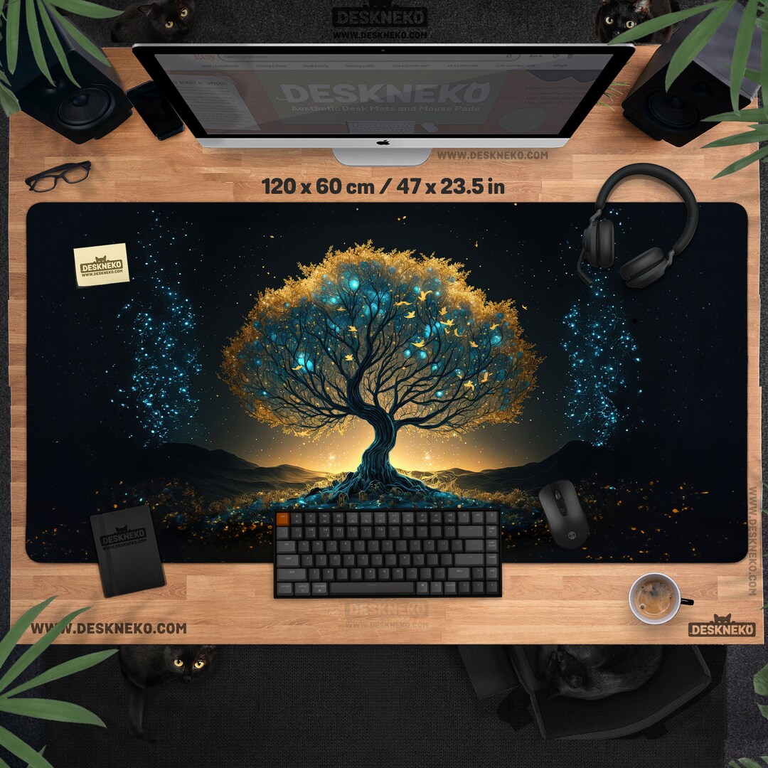 Tree of Life Desk Mat, Witchy Mouse Pad Xl, Led Rgb Deskmat Xxl ...