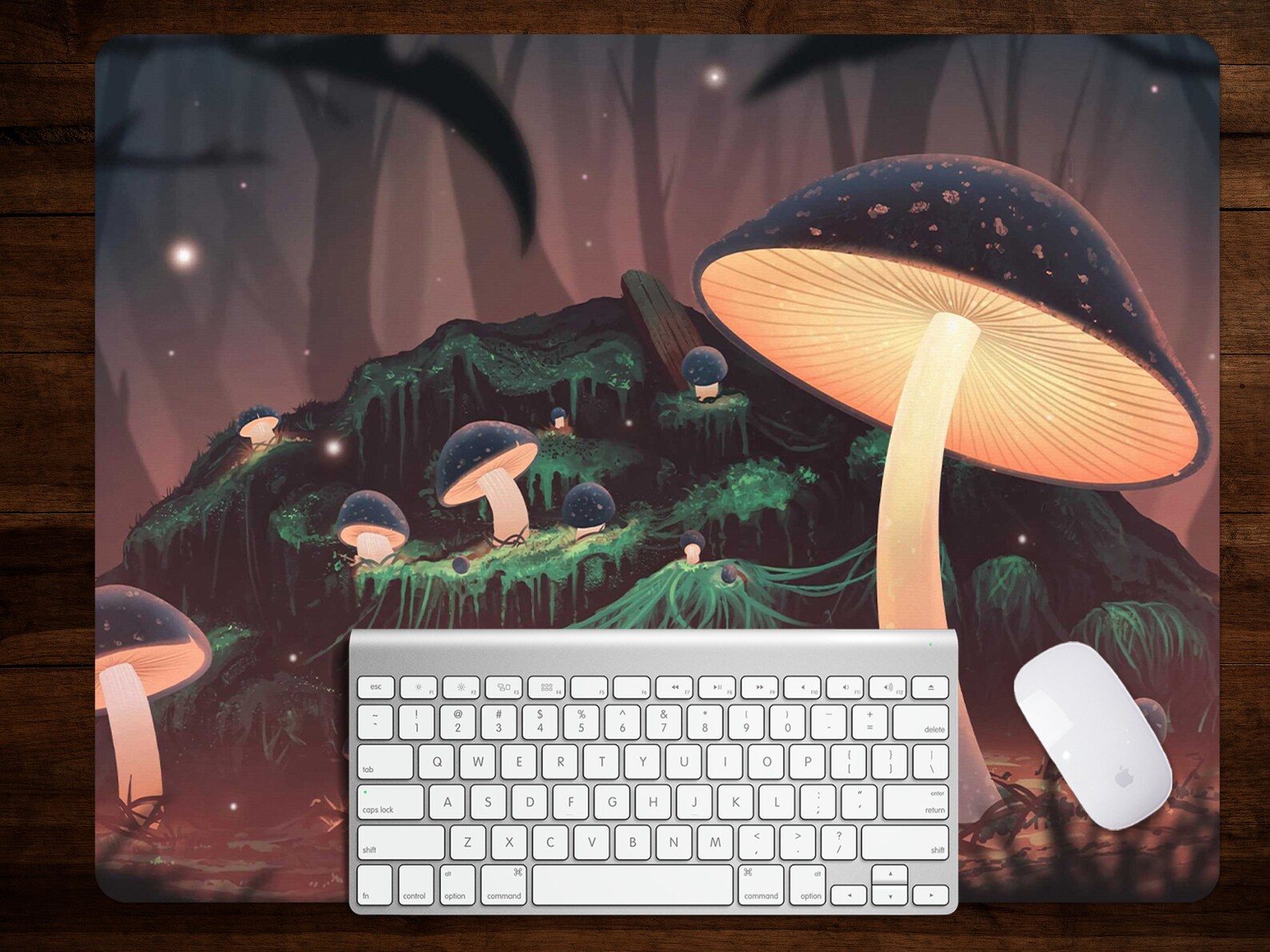 Forest Mousepad Nature Desk Mat Xxl Magic Mushroom Forager - Etsy