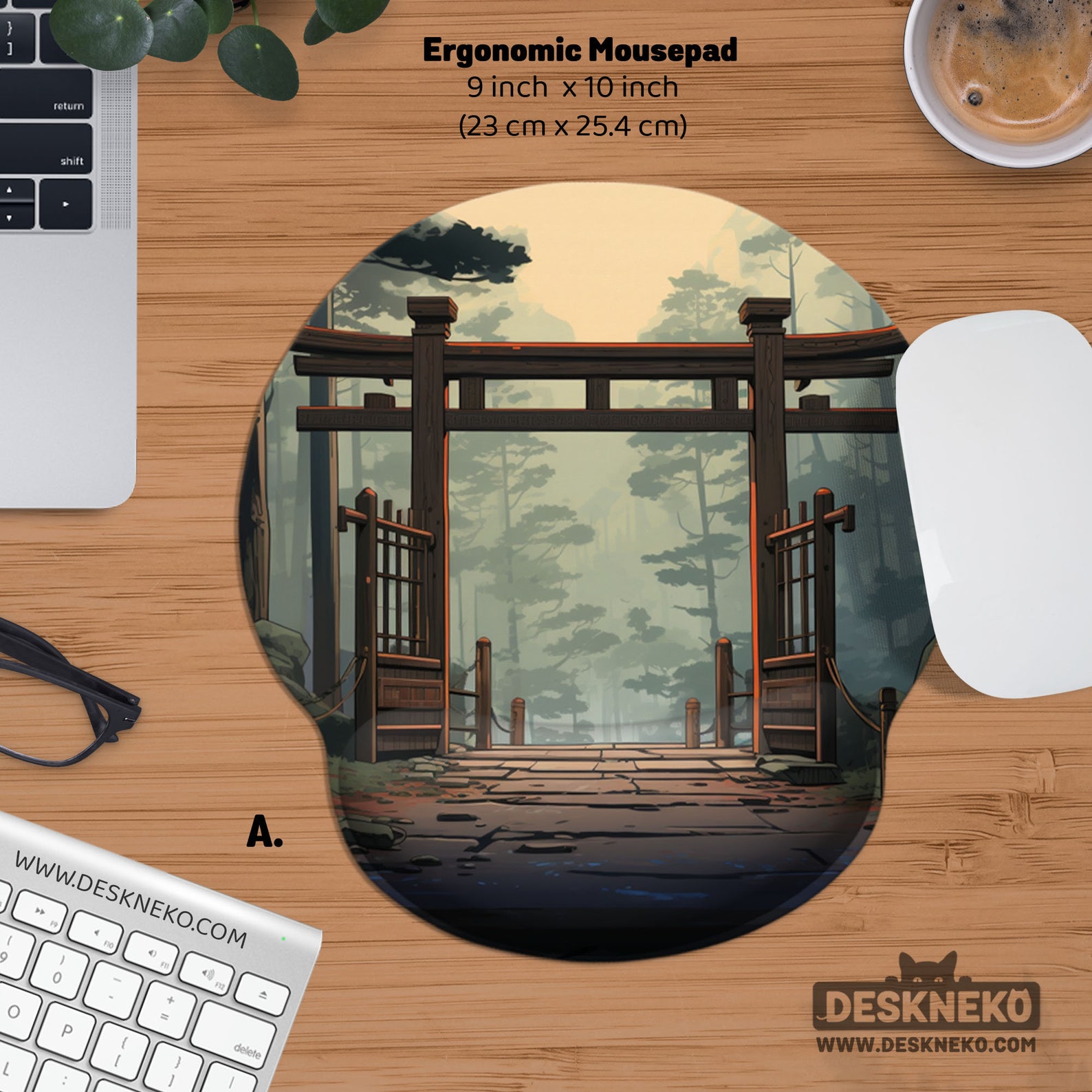 Japanese Desk Mat: Torii Shrine, Large Anime Mousepad, XL LED Gaming ...