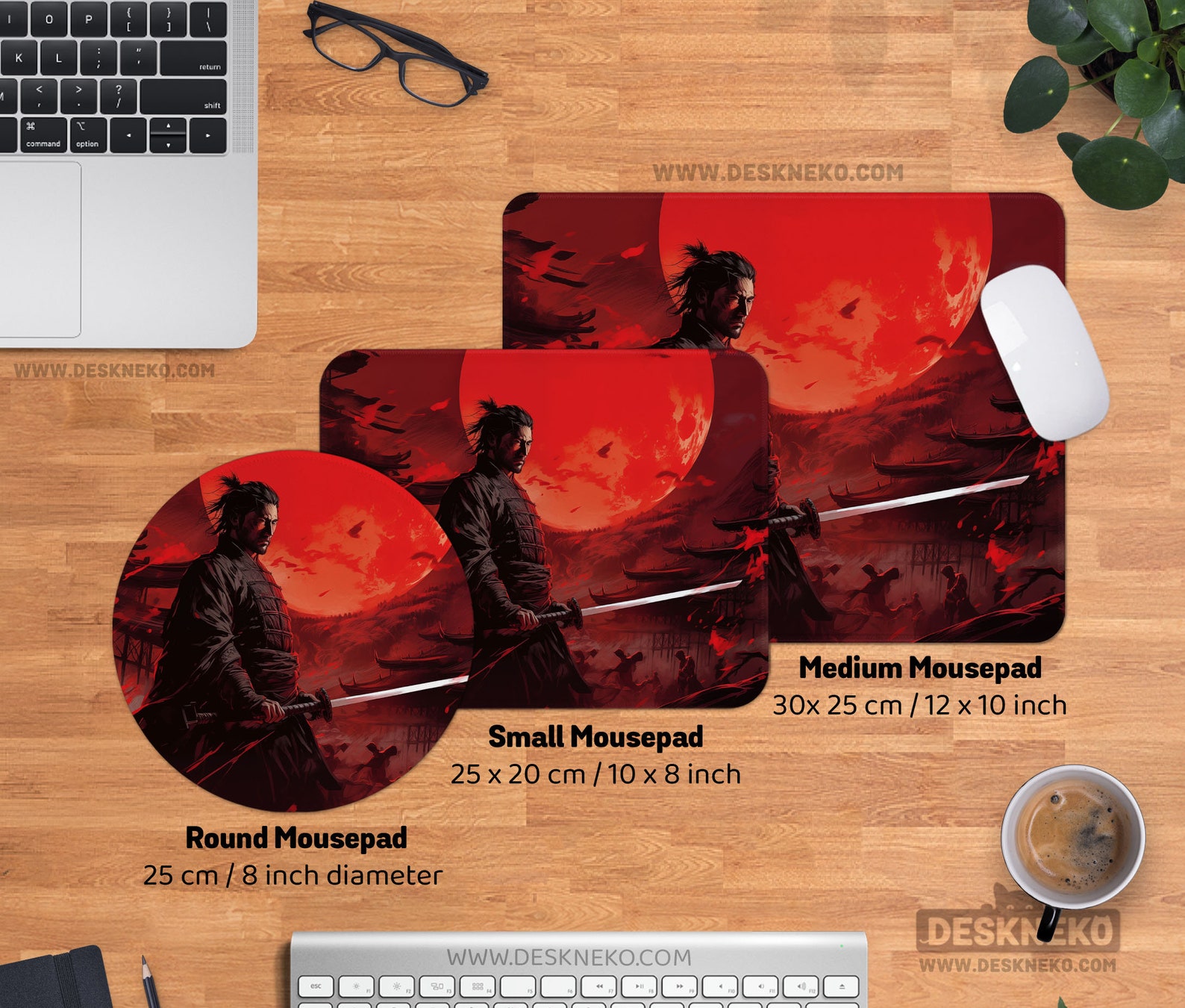 Japanese Desk Mat: Samurai Mouse Pad Xl, Anime Deskmat Xxl, Gaming ...
