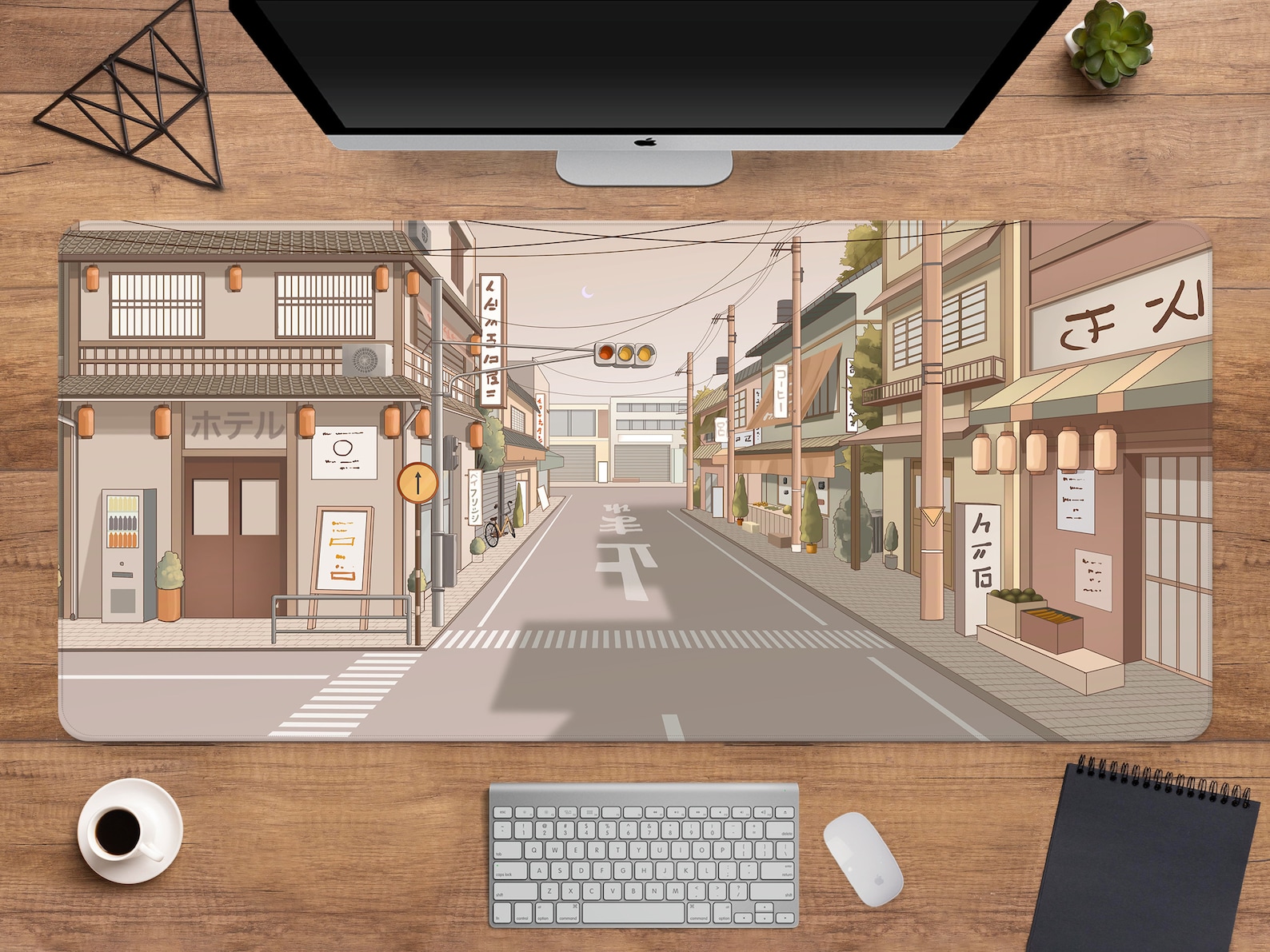 Tokyo Street Desk Mat Anime Japanese Mousepad Xl Kawaii - Etsy