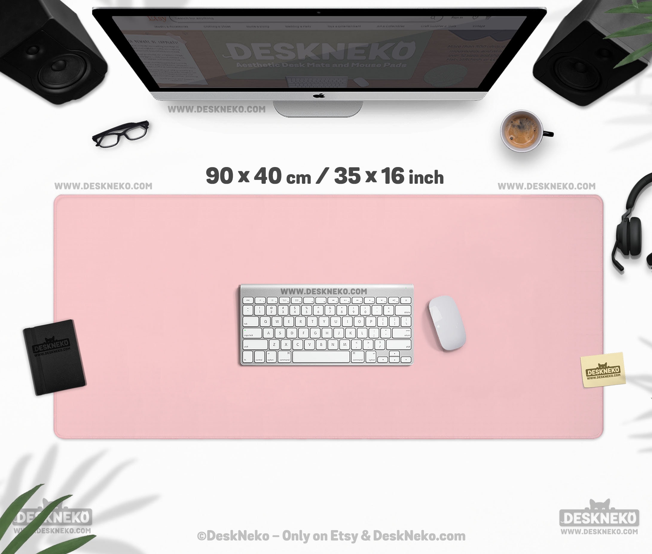 Pink Desk Mat: Large Mouse Pad, Plain Mouse Pad, Xxl Extended Deskmat ...