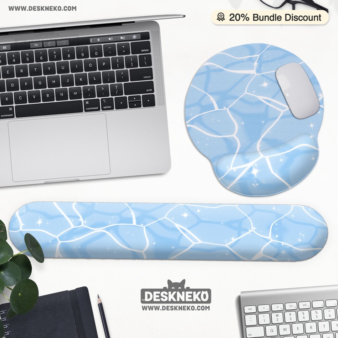 Light Blue Desk Mat, Ocean Mouse Pad Cute, Xxl Large Mousepad Rgb/led ...