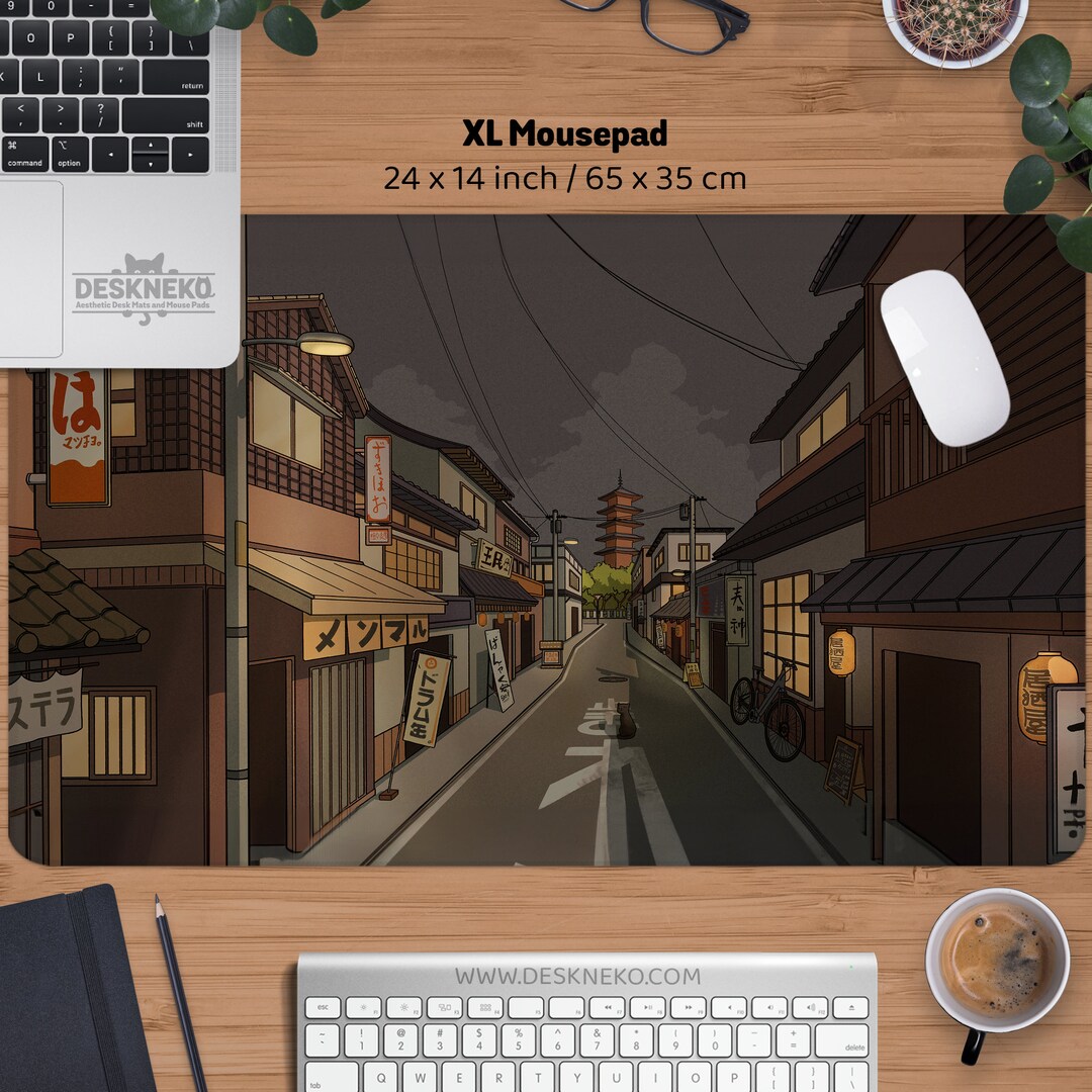 Lofi Mouse Pad With Wrist Rest, Ergonomic Mouse Pad, Japanese Anime ...