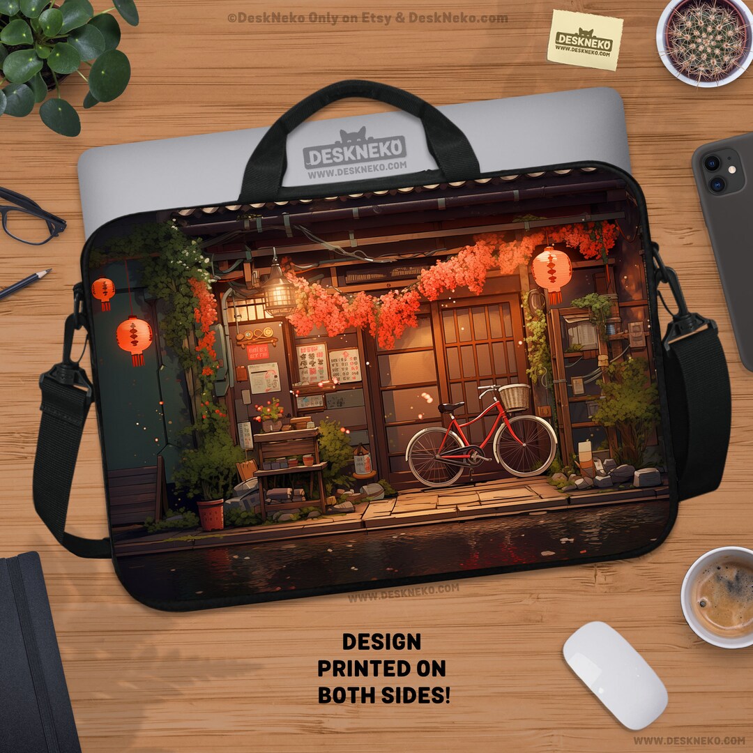 Lofi Anime Laptop Sleeve, Computer Bag for Men, Japanese Aesthetic ...