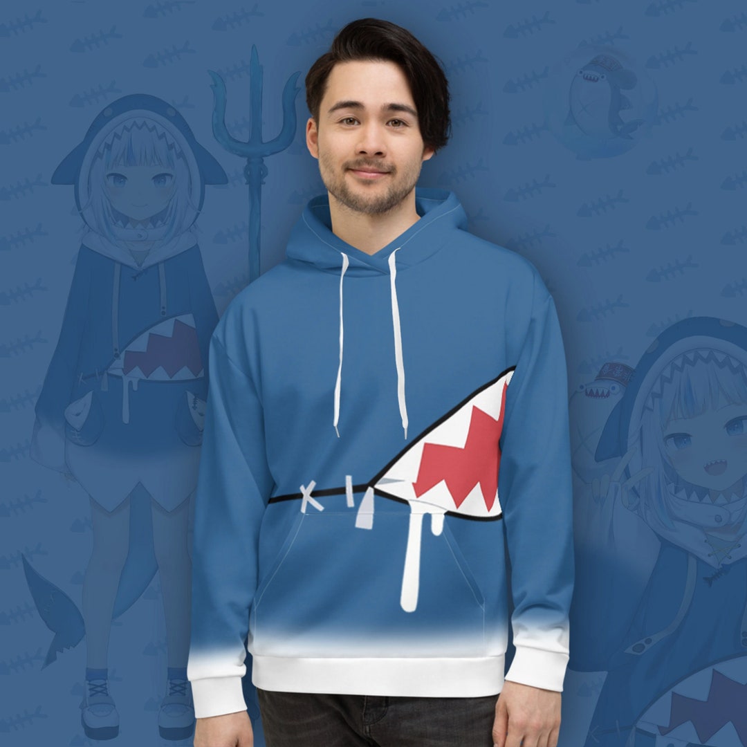 Gawr Gura Hoodie the Hololive Shark Teeth Girl Vtuber - Etsy UK
