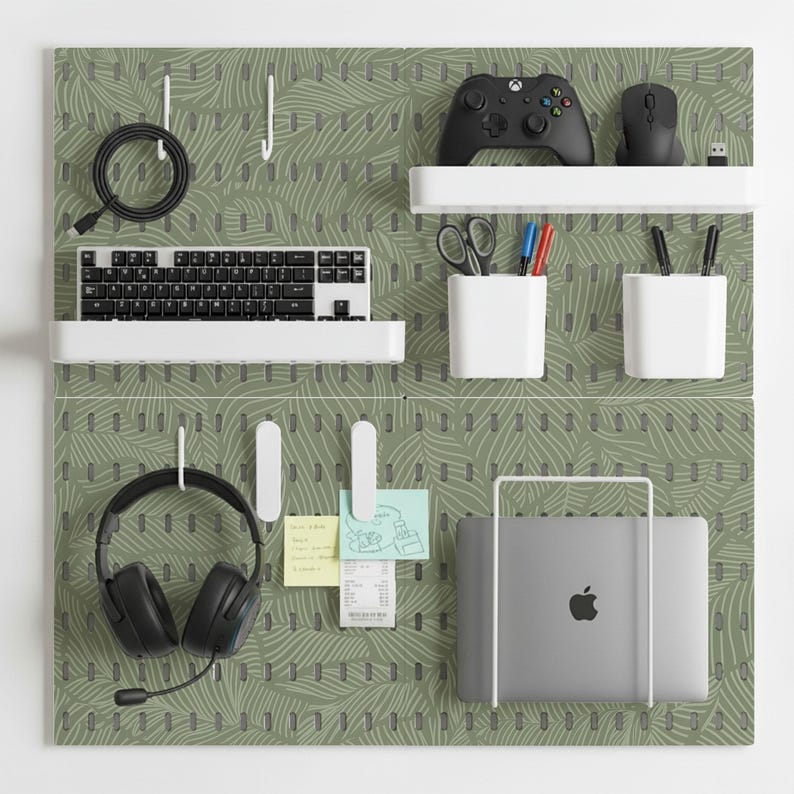 Desk Organizer Pegboard Set With 4 Panels, Storage for Home Office ...