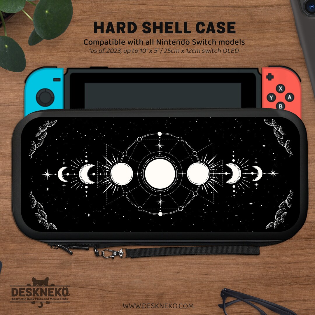 Case for Nintendo Switch Lite & Oled, Black White Celestial Moon Lunar ...