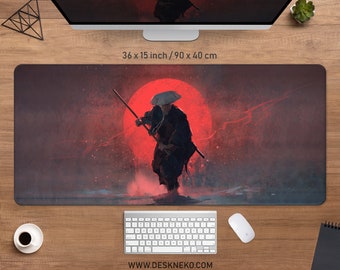 Red and Black Samurai Mousepad - Etsy
