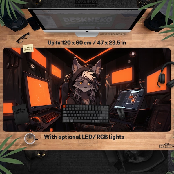 Led Wolf Deskmat - Etsy