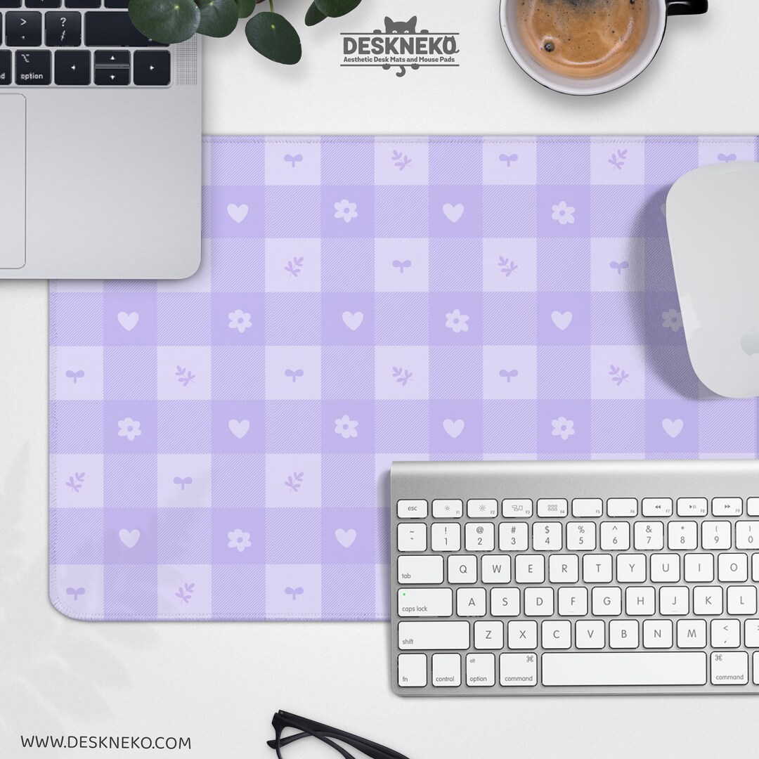 Cute Desk Mat Pastel, Purple Deskmat Violet Lavender, Minimalist ...