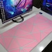 Purple Geometric Gaming Desk Mat, Pink, Lavender, Lilac, Pastel, Mint ...