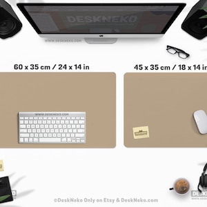 Tan Beige Desk Mat: Mouse Pad or Wrist Rest, Plain Mousepad, Extended ...