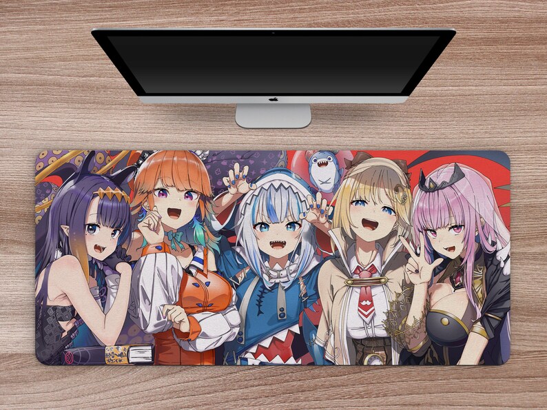 Holomyth Vtubers Mousepad Gawr Gura Ina and More - Etsy