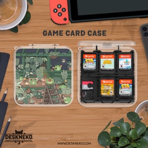 Cute Case for Nintendo Switch, Green Cottagecore Kawaii Frogs, Hard ...
