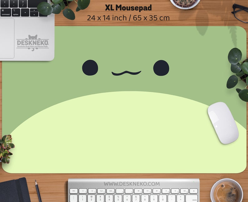 Kawaii Frog Mousepad Cute Green Mouse Pad With Wrist Rest - Etsy