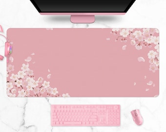 Sakura Desk Mat Kawaii Japanese Anime Aesthetics Mouse Pad - Etsy