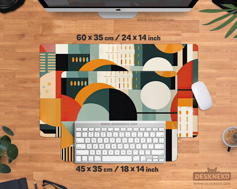 Abstract Desk Mat: Art Deco Mouse Pad Xl, Extended Deskmat, De Stijl ...