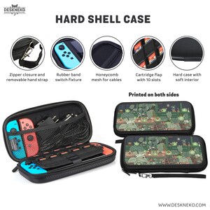 Cute Case for Nintendo Switch, Green Cottagecore Kawaii Frogs, Hard ...