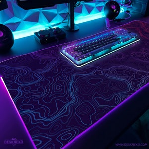 Topo Desk Mat Purple, RGB Deskmat Large Xl, Gaming Mousepad Xxl ...